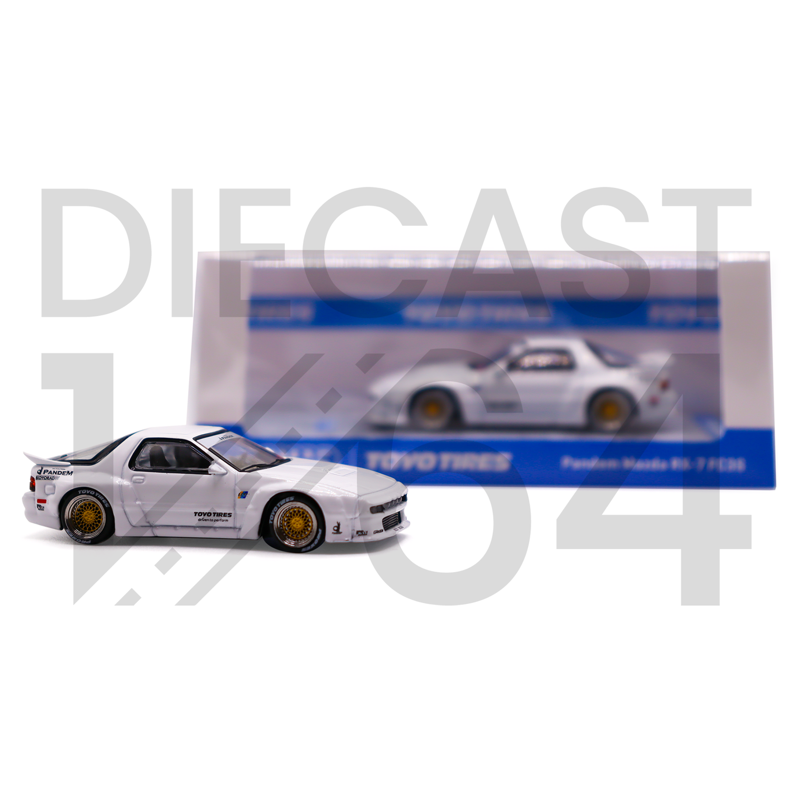 Diecast 164 | Tarmac Works Pandem Mazda RX7 FC3S Toyo Tires