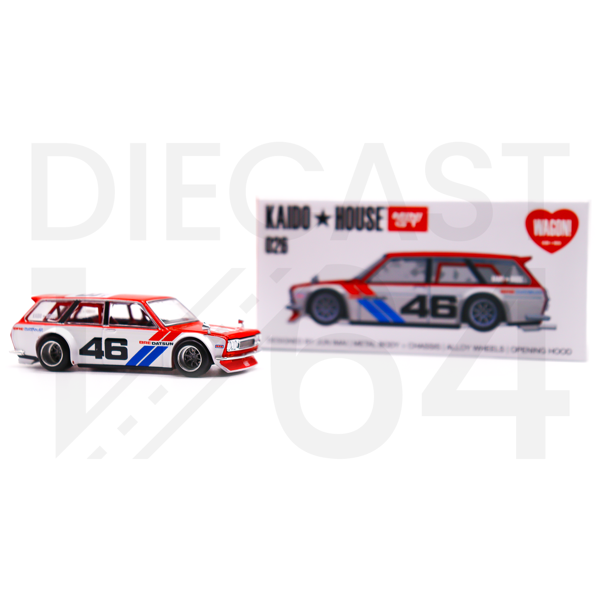 Diecast 164 | Kaido House Datsun 510 Wagon BRE Version 1 Red